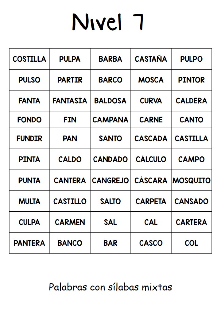 Cuadernillo De Dictado De Palabras 14 Niveles De Dificultad 7