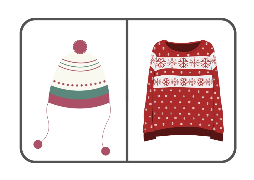 Domino con bonitos motivos invernales -Orientacion Andujar