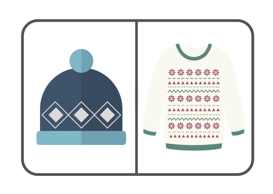 Domino con bonitos motivos invernales -Orientacion Andujar