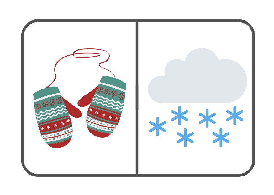 Domino con bonitos motivos invernales -Orientacion Andujar