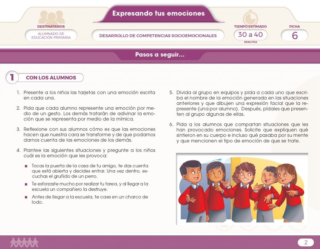 Expresando tus emociones en primaria fichas de trabajo -Orientacion Andujar