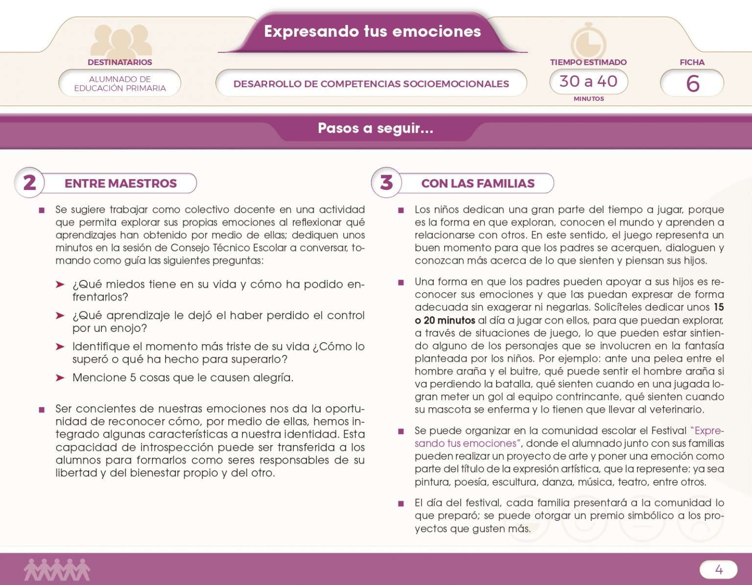 Expresando tus emociones en primaria fichas de trabajo -Orientacion Andujar