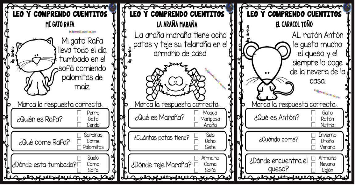 Cuentitos para leer y comprender -Orientacion Andujar