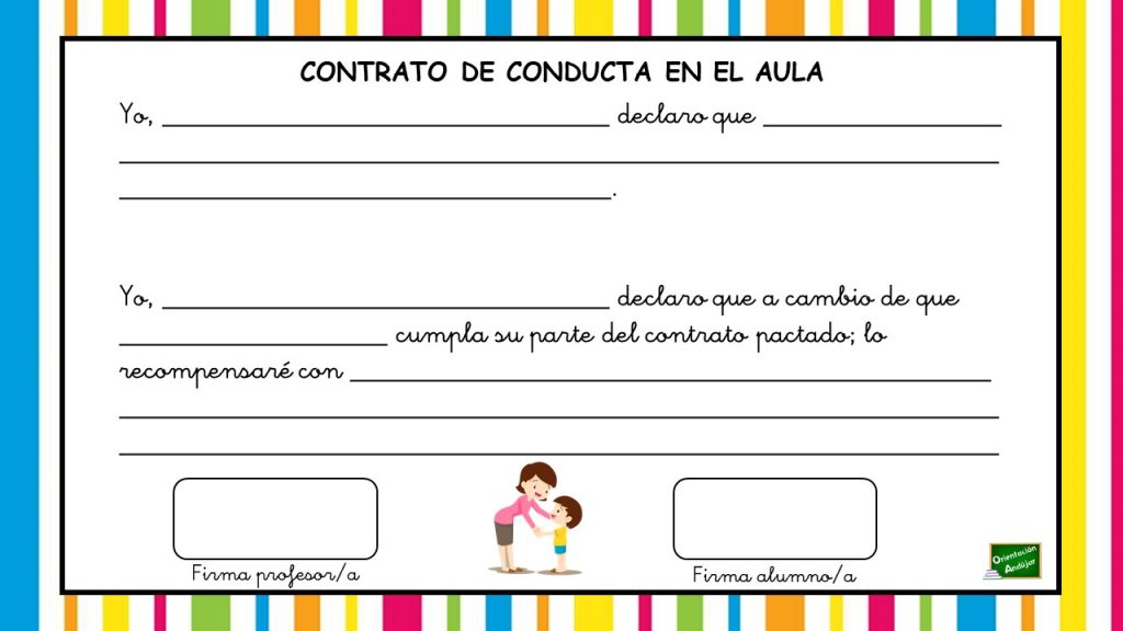 Diferentes modelos de contratos conductuales. -Orientacion Andujar