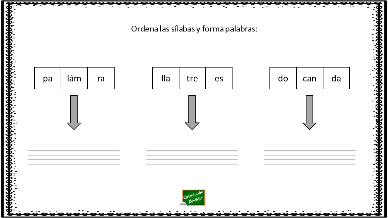 ordenar sílabas Archives - Orientación Andújar - Recursos Educativos