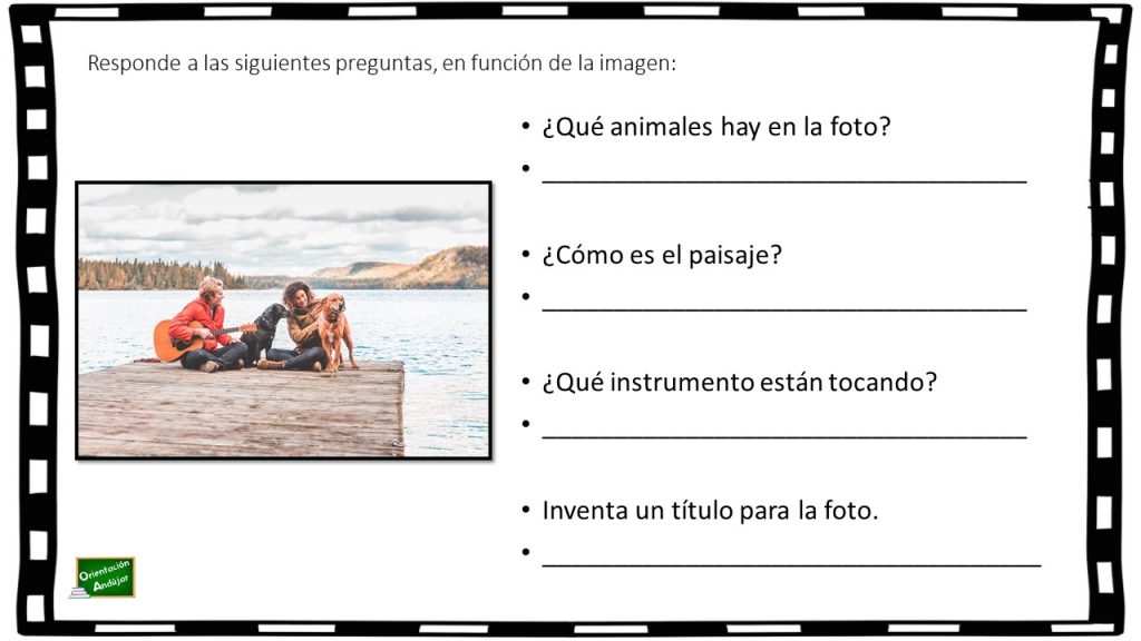 Contestamos a preguntas a partir de imágenes reales. -Orientacion Andujar