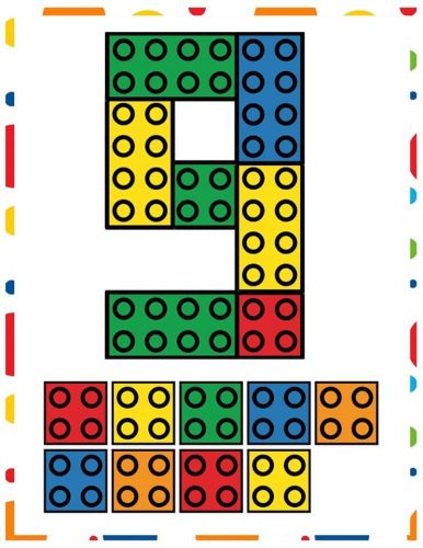 Aprendemos los números con piezas de lego -Orientacion Andujar
