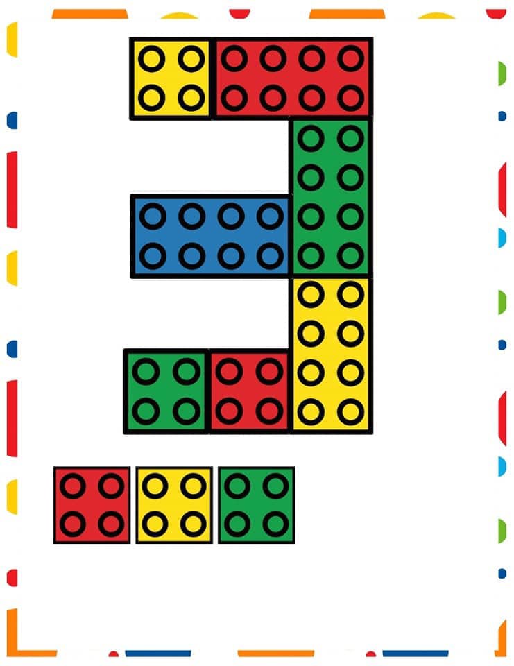 Aprendemos los números con piezas de lego -Orientacion Andujar