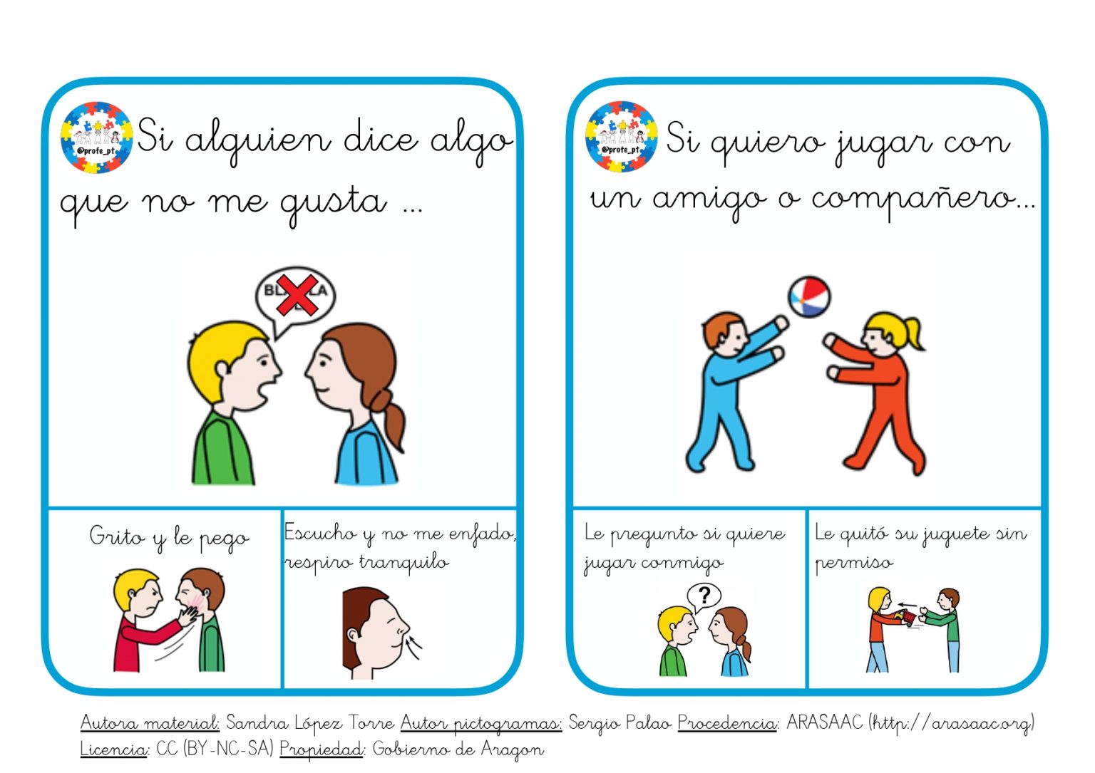 Tarjetas con pictogramas para trabajar el control de conductas ...