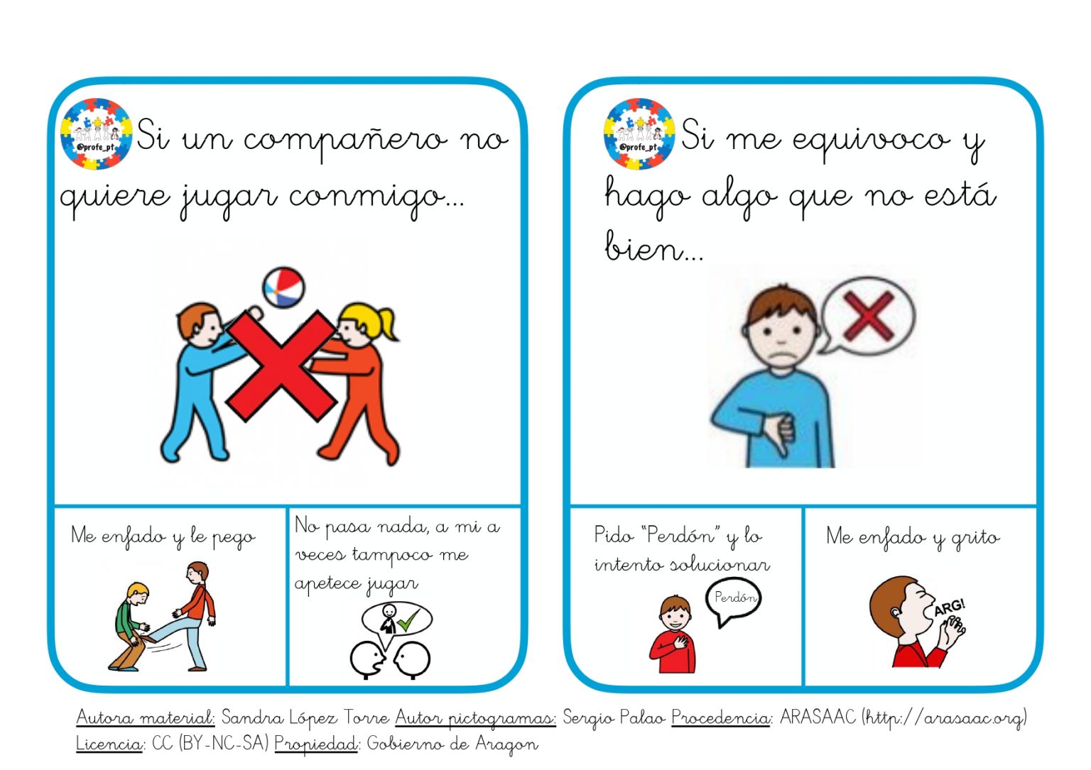 Tarjetas de habilidades sociales - Control de conducta -Orientacion Andujar