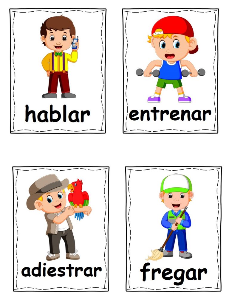 Colección de tarjetas verbales -Orientacion Andujar