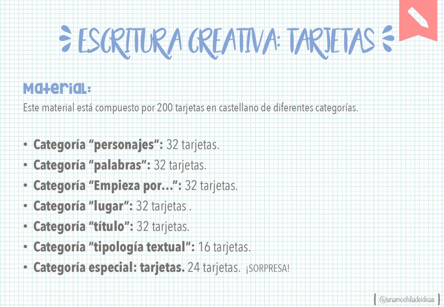 200 tarjetas de escritura creativa y expresión oral -Orientacion Andujar