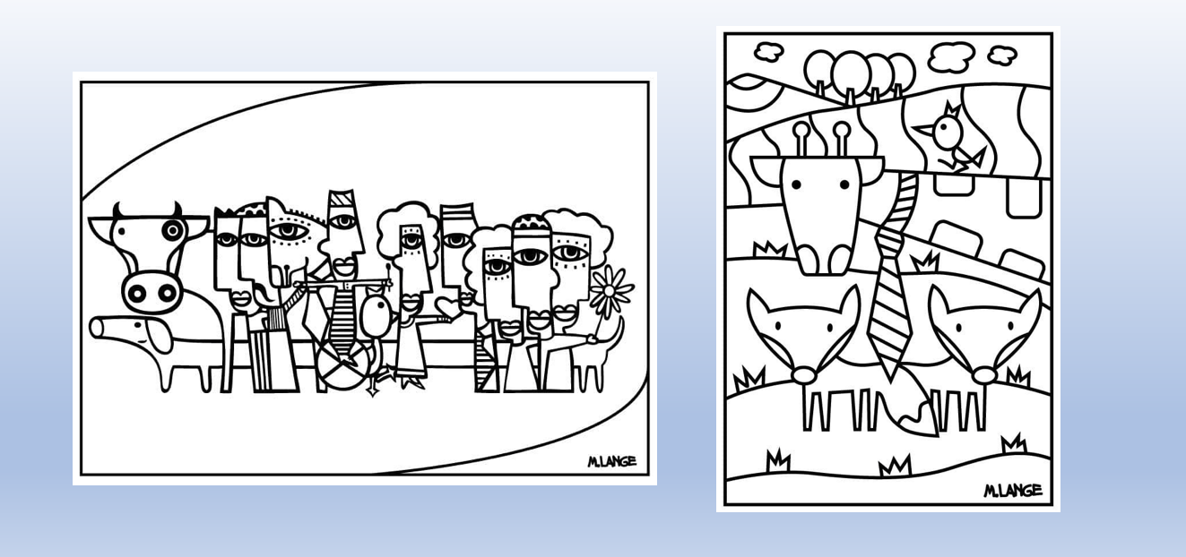 Bonitos dibujos para colorear con arte -Orientacion Andujar