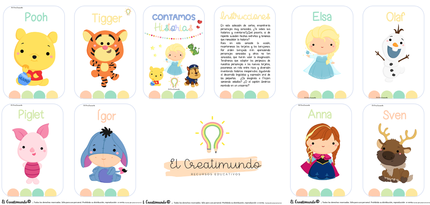 Preciosas tarjetas de personajes animados para crear divertidas ...