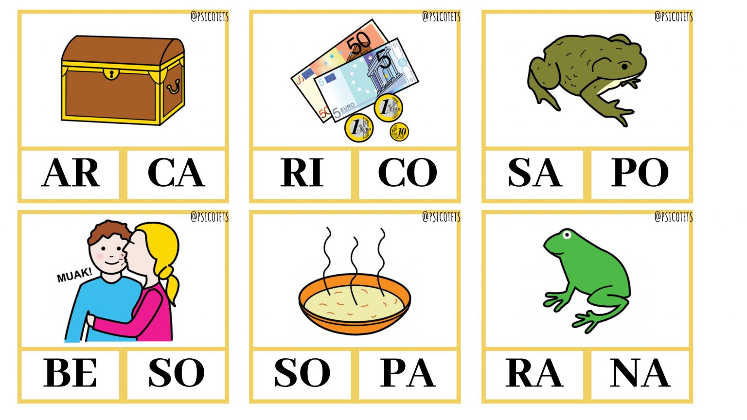 MATERIAL PUZZLES DE SÍLABAS -Orientacion Andujar