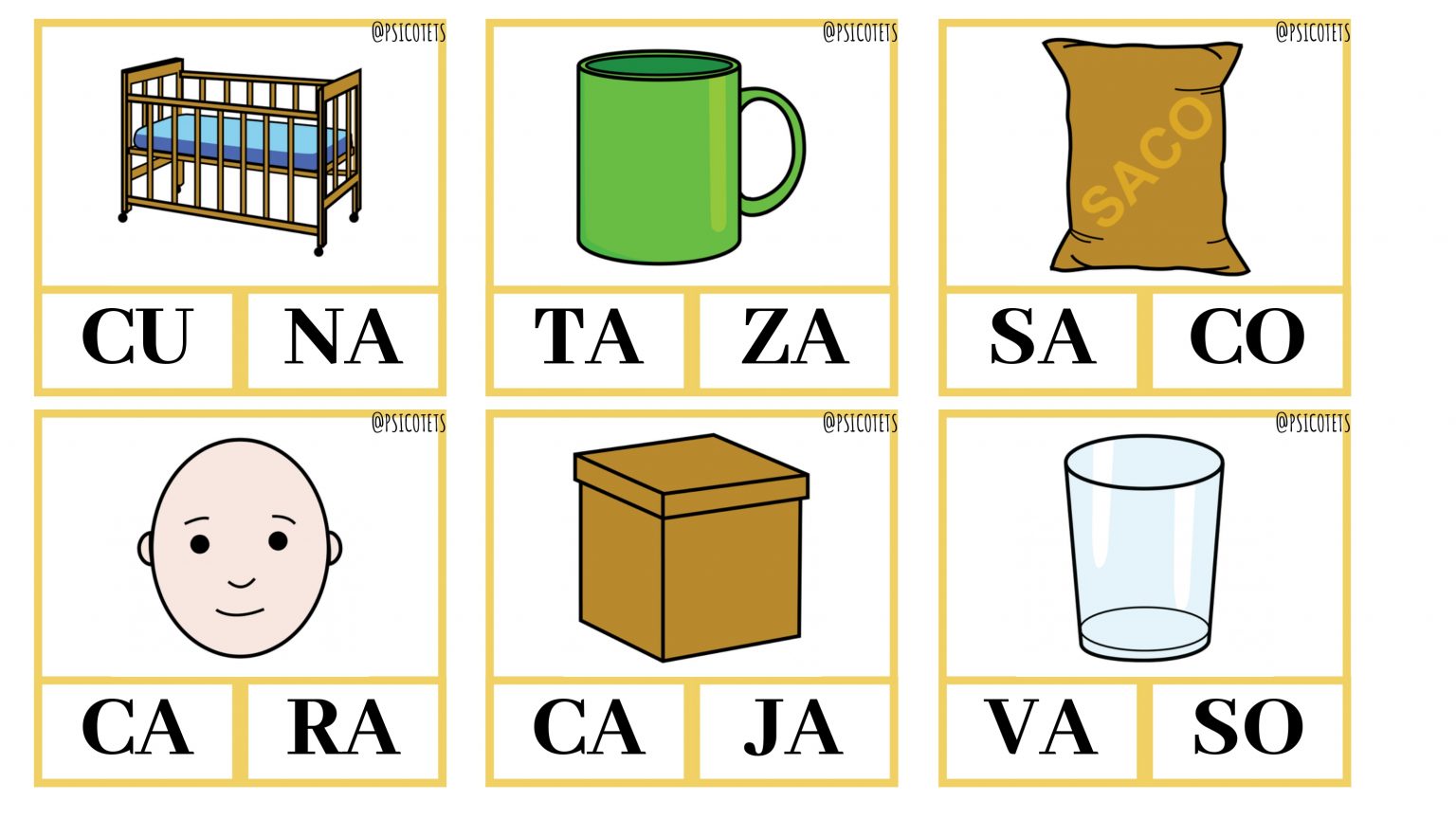 MATERIAL PUZZLES DE SÍLABAS -Orientacion Andujar