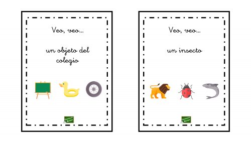 Estimulación visual tarjetas veo veo -Orientacion Andujar