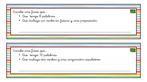 Expresión escrita el juego de frases -Orientacion Andujar