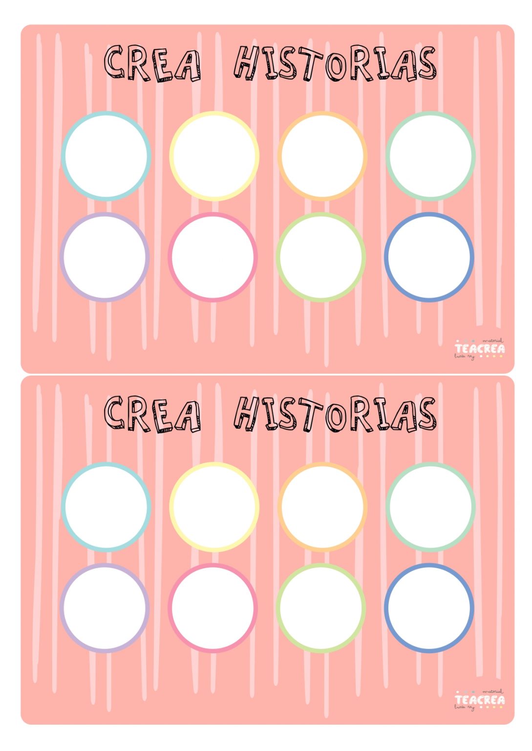 MANIPULATIVO TRABAJAMOS LA ESCRITURA CREATIVA CREA HISTORIAS ...