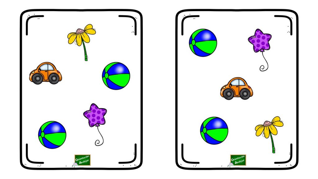 Juego de tarjetas de atención y percepción visual -Orientacion Andujar