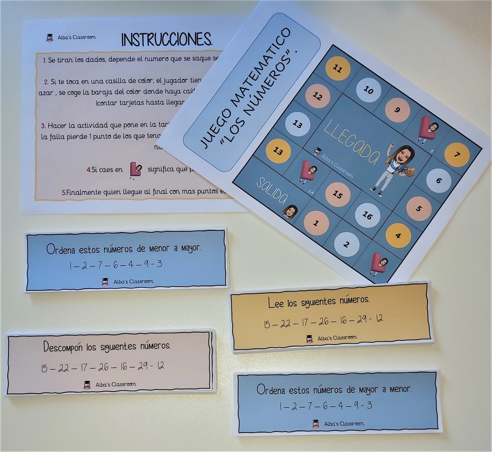 JUEGO MATEMÁTICAS LOS NÚMEROS Manipulativo -Orientacion Andujar