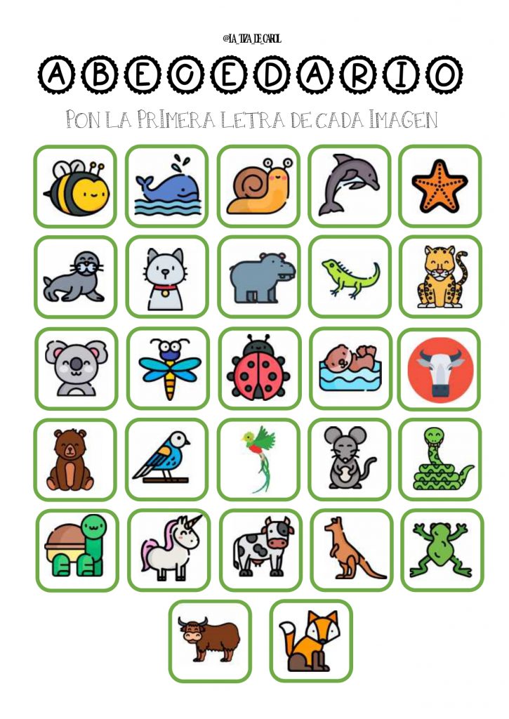 CONCIENCIA FONOLÓGICA CON EL ABECEDARIO DE ANIMALES -Orientacion Andujar