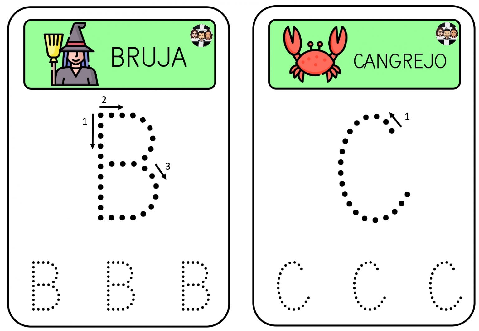 Conjunto de materiales para trabajar el trazo DE LETRAS -Orientacion ...