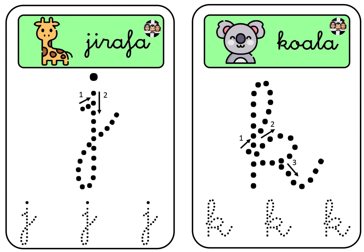 Conjunto de materiales para trabajar el trazo DE LETRAS -Orientacion ...