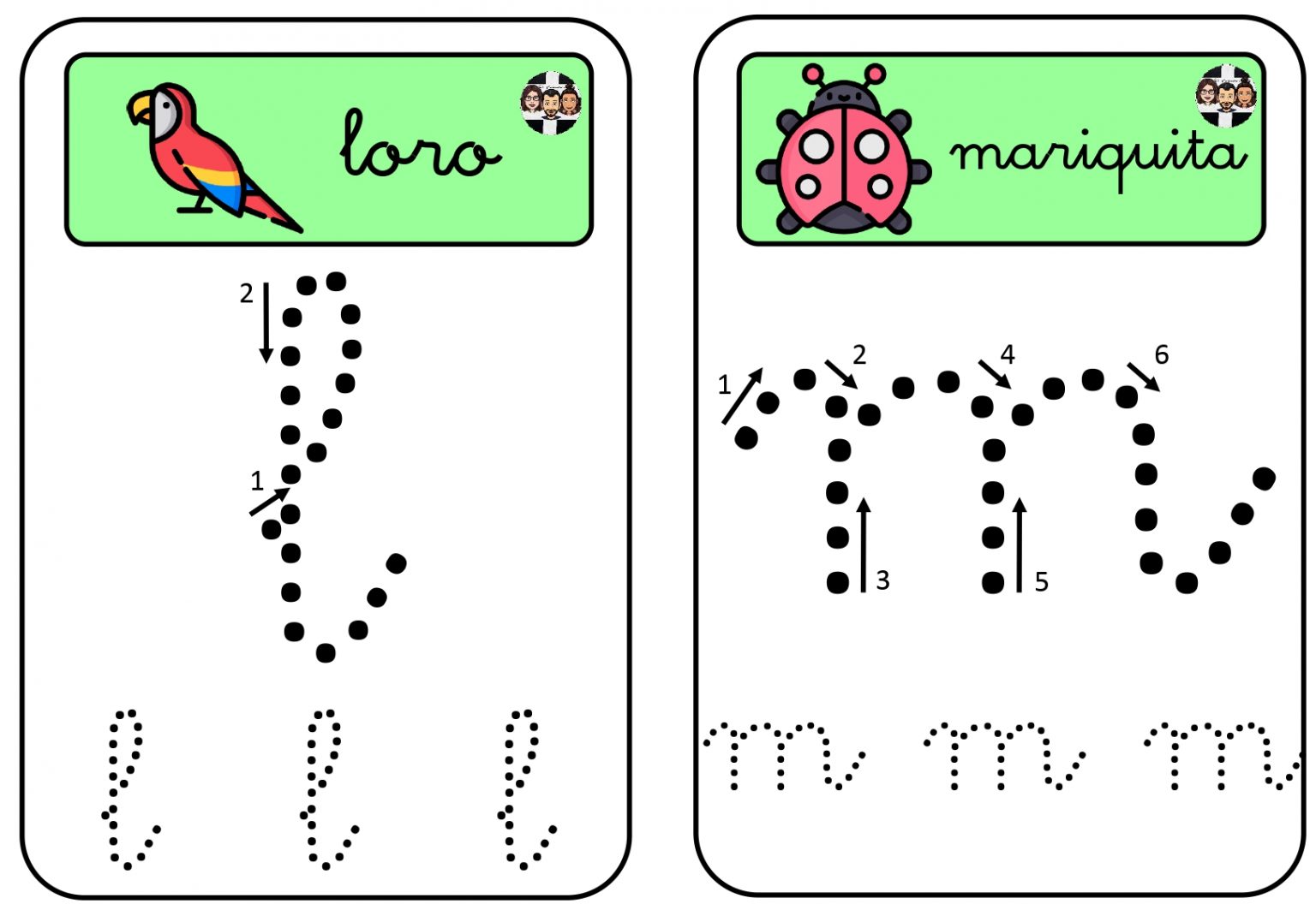 Conjunto de materiales para trabajar el trazo DE LETRAS -Orientacion ...