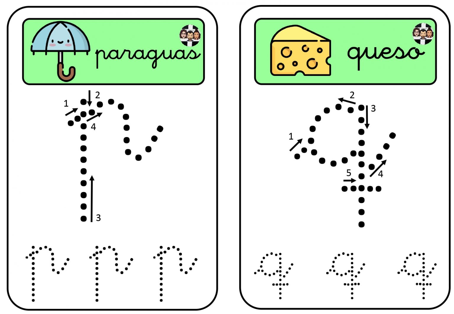 Conjunto de materiales para trabajar el trazo DE LETRAS -Orientacion ...