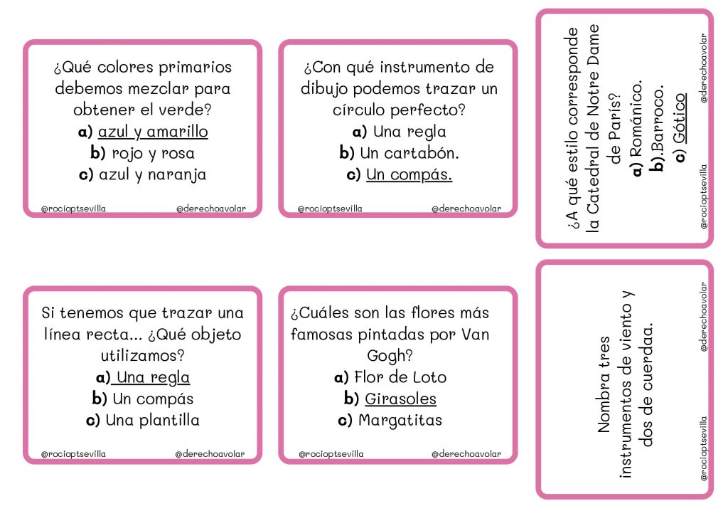 Completo juego trivial primaria que os encantará -Orientacion Andujar