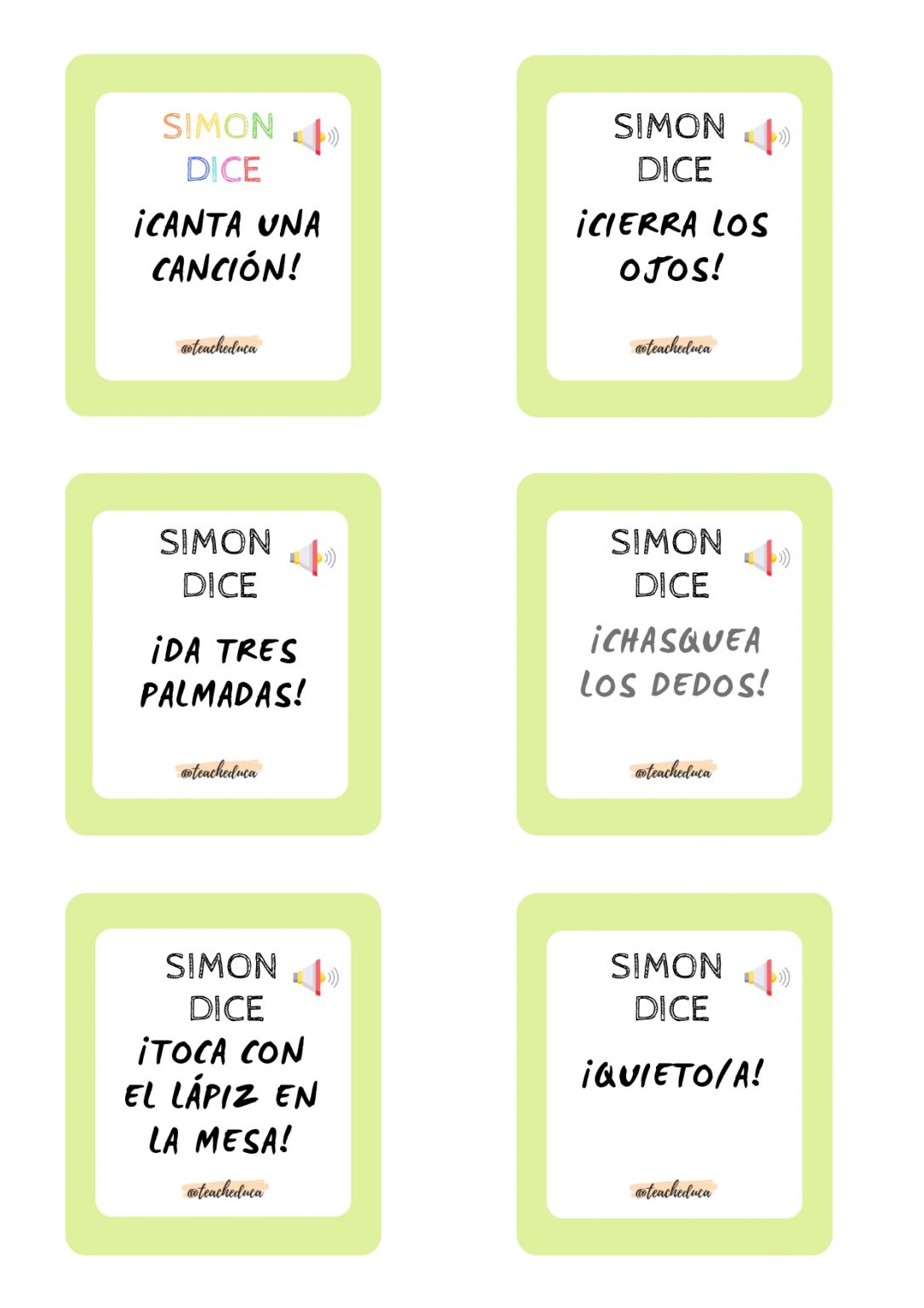 Simon dice... Tarjetas de Comprensión lectora en 3 idiomas -Orientacion ...