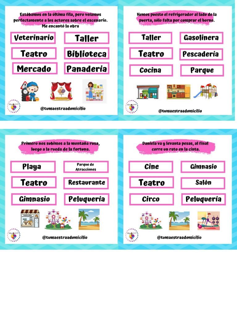 Tarjetas Comprensión Lectora con apoyo visual -Orientacion Andujar