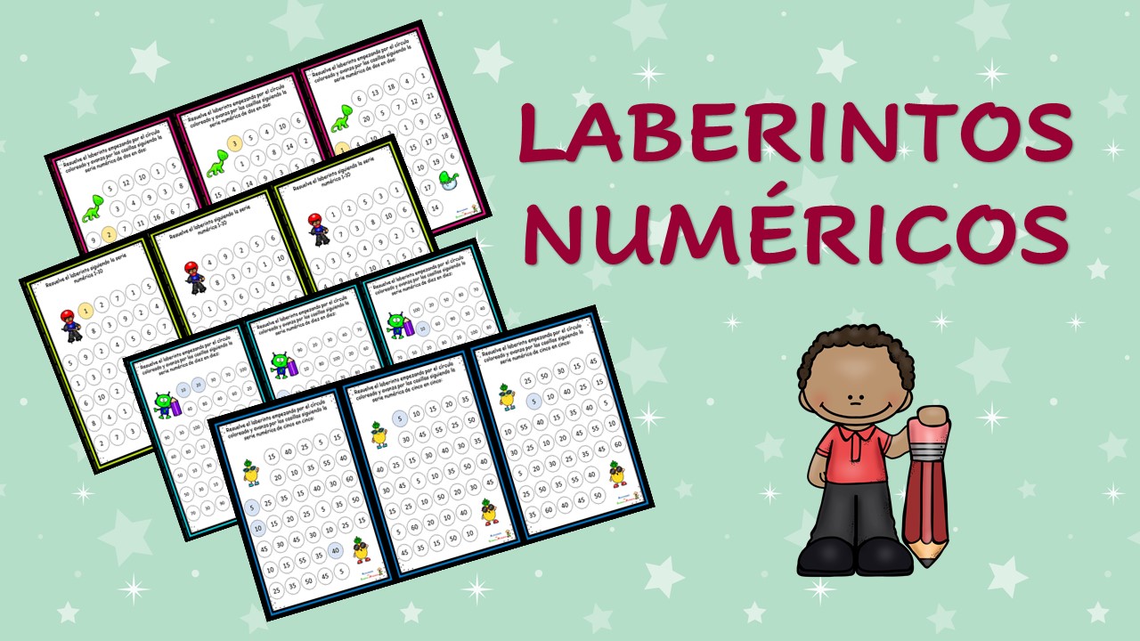 Completa colección de laberintos numéricos -Orientacion Andujar