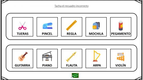 Fichas de atención para niños: Tacha el recuadro incorrecto ...