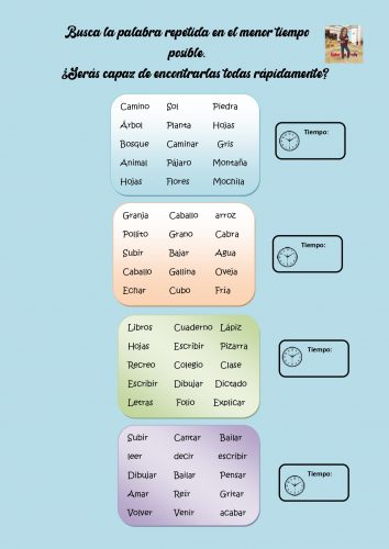 GENIAL ACTIVIDAD PARA TRABAJAR LA FLUIDEZ Y LA VELOCIDAD LECTORA ...