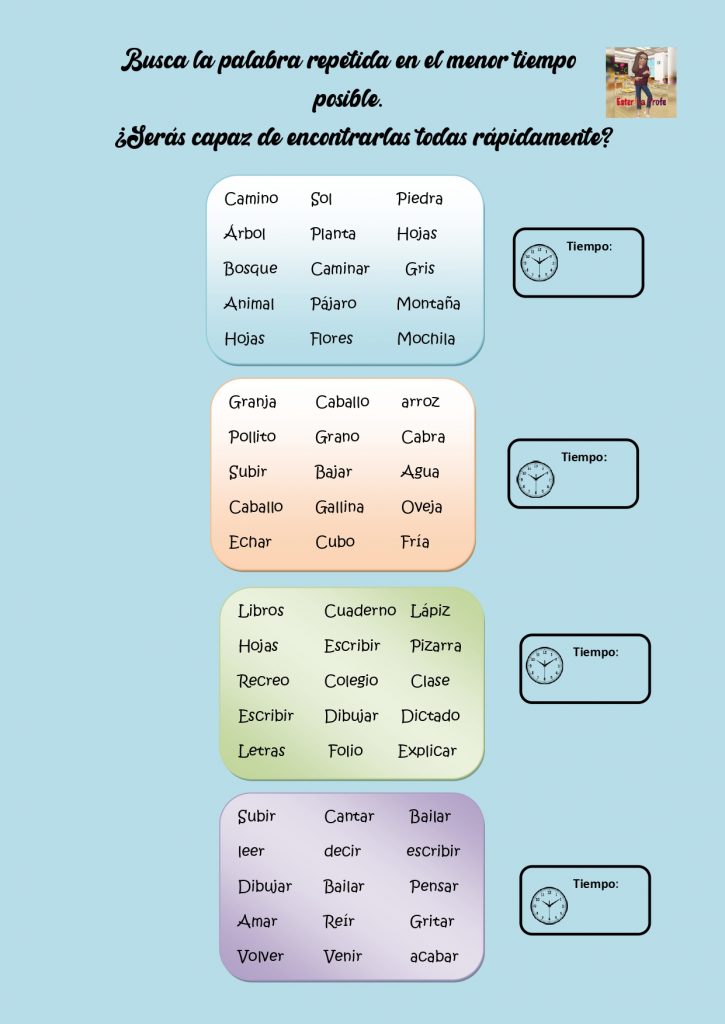 GENIAL ACTIVIDAD PARA TRABAJAR LA FLUIDEZ Y LA VELOCIDAD LECTORA ...