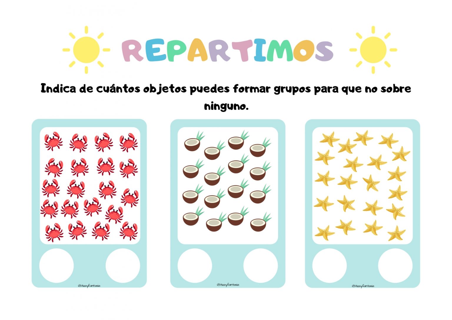 Juegos para trabajar los repartos -Orientacion Andujar