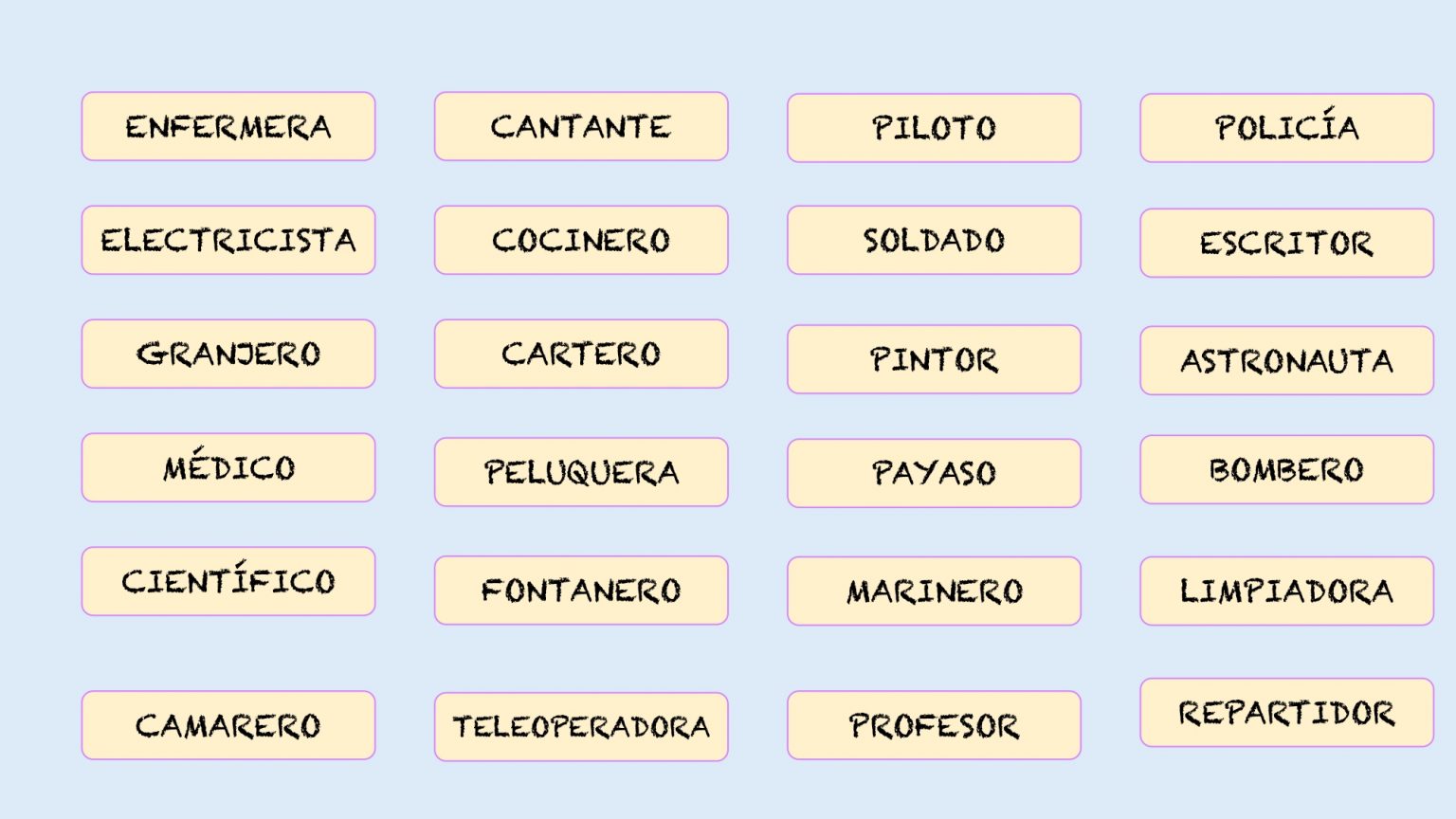 Memory de las profesiones -Orientacion Andujar