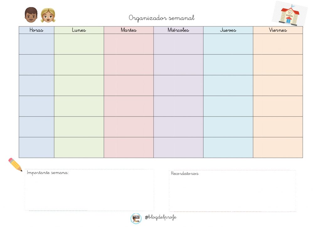 Organiza tu semana con estos planificadores variados -Orientacion Andujar
