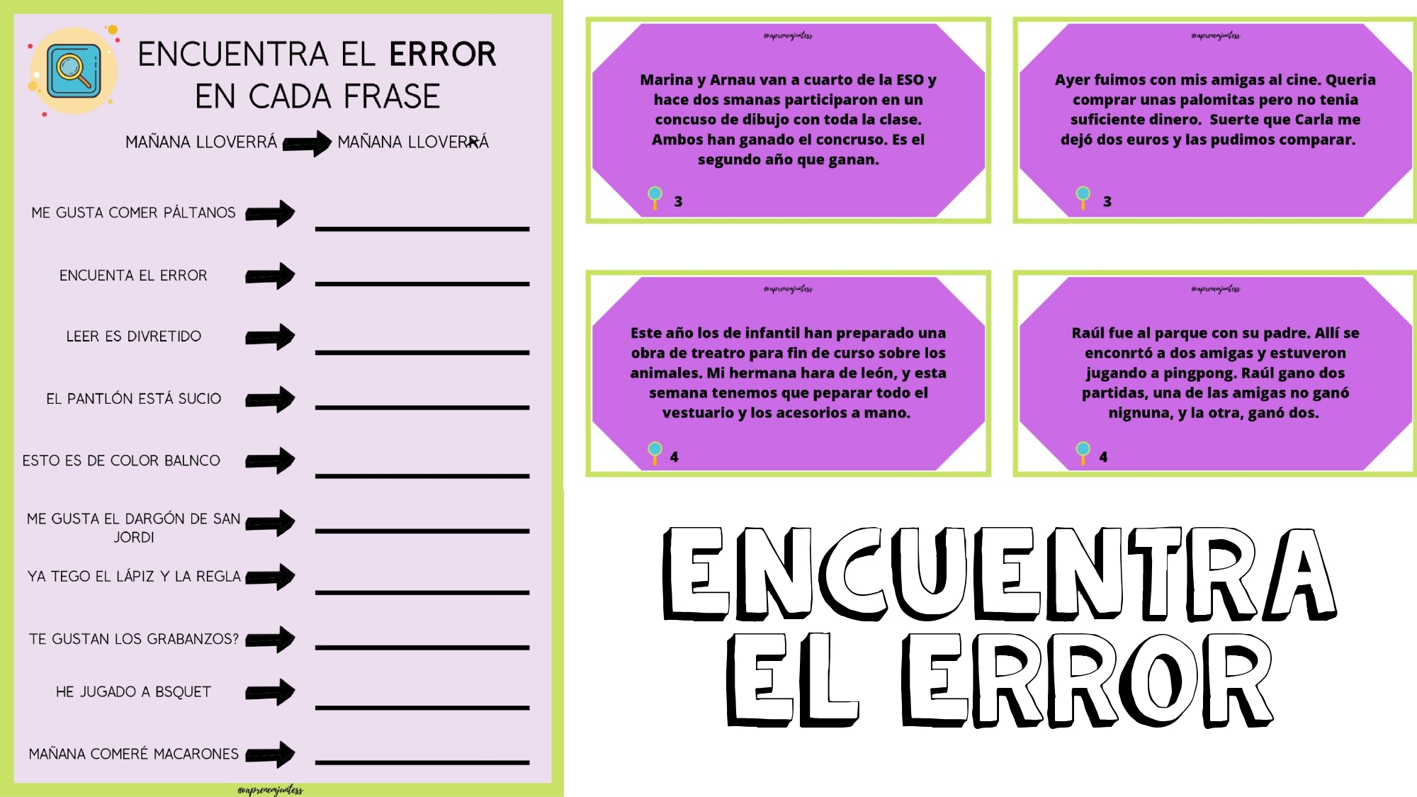 Encuentra El Error En Castellano Y Catalán Orientacion Andujar
