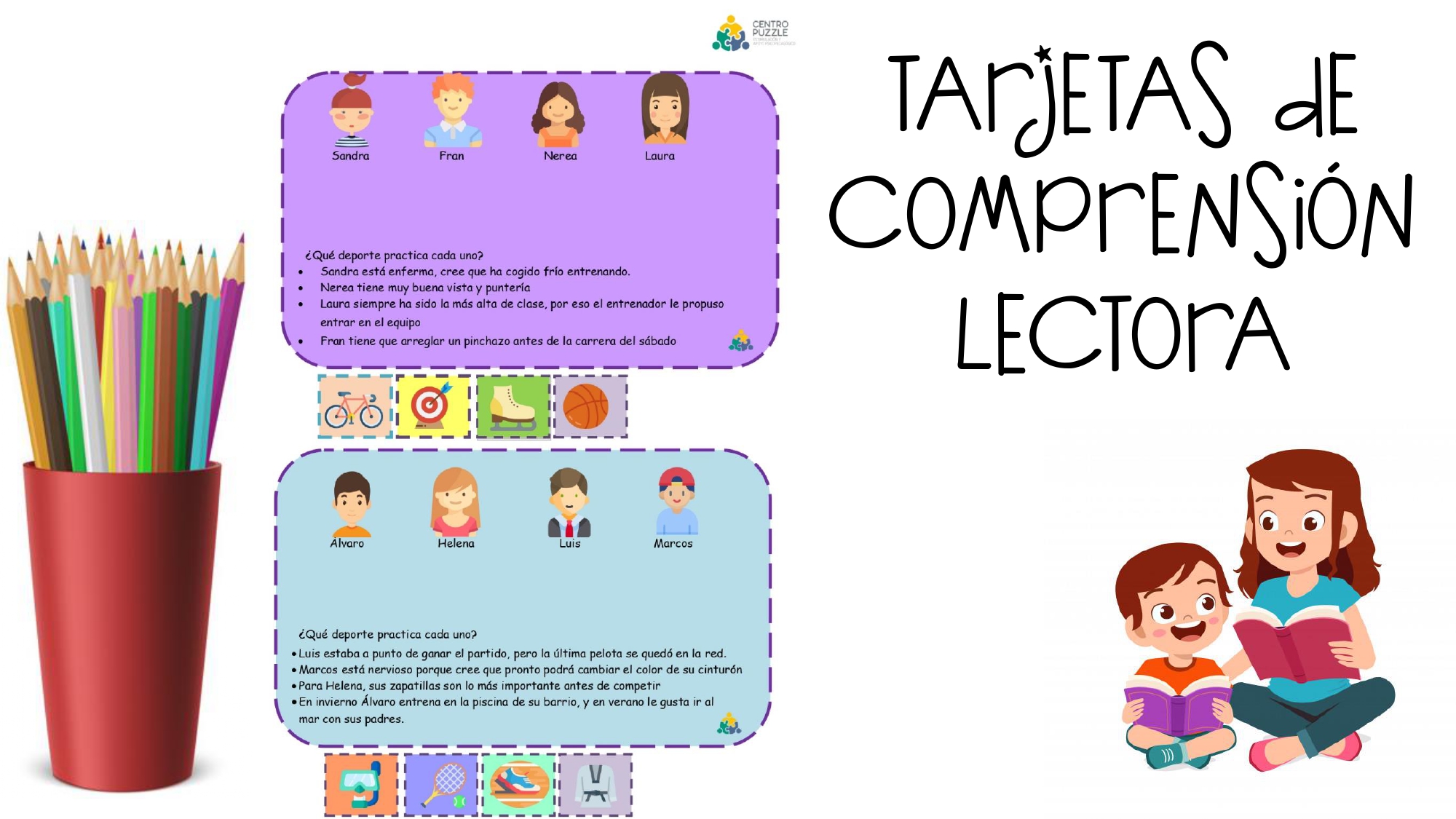 TARJETAS DE COMPRENSIÓN LECTORA - INFERENCIAS -Orientacion Andujar