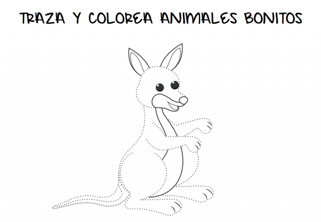 GRAFOMOTRICIDAD TRAZA Y COLOREA ANIMALES BONITOS -Orientacion Andujar