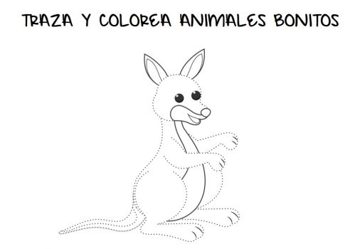 GRAFOMOTRICIDAD TRAZA Y COLOREA ANIMALES BONITOS -Orientacion Andujar