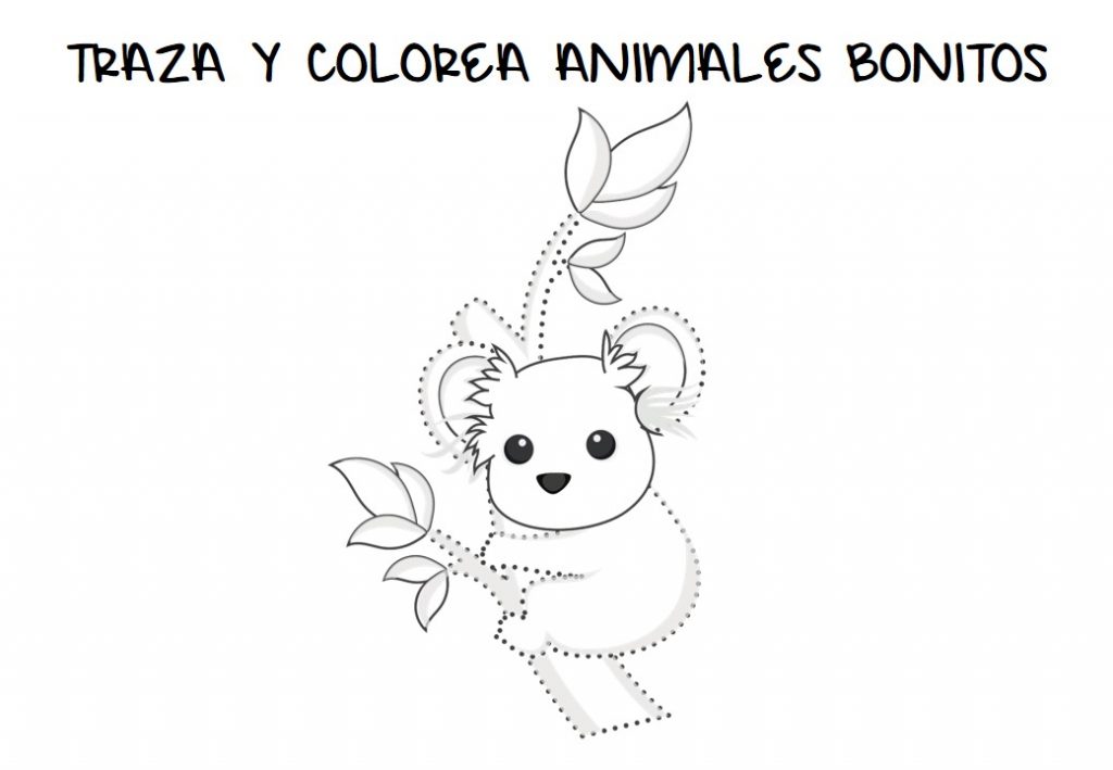 GRAFOMOTRICIDAD TRAZA Y COLOREA ANIMALES BONITOS -Orientacion Andujar