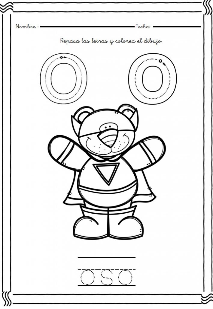 Traza y colorea trabajamos las vocales -Orientacion Andujar