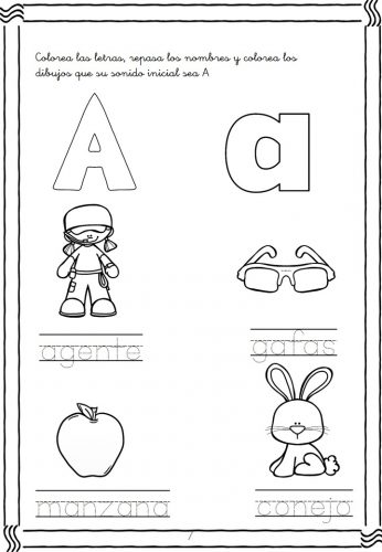 Traza y colorea trabajamos las vocales -Orientacion Andujar