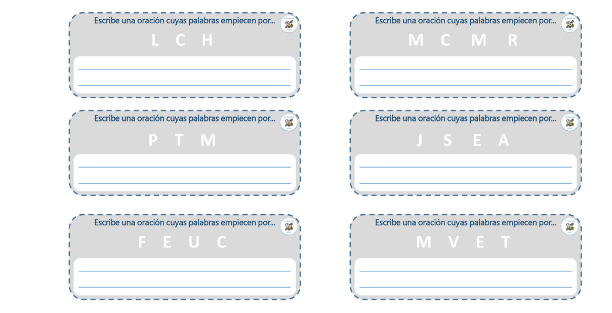 Escritura creativa de oraciones -Orientacion Andujar