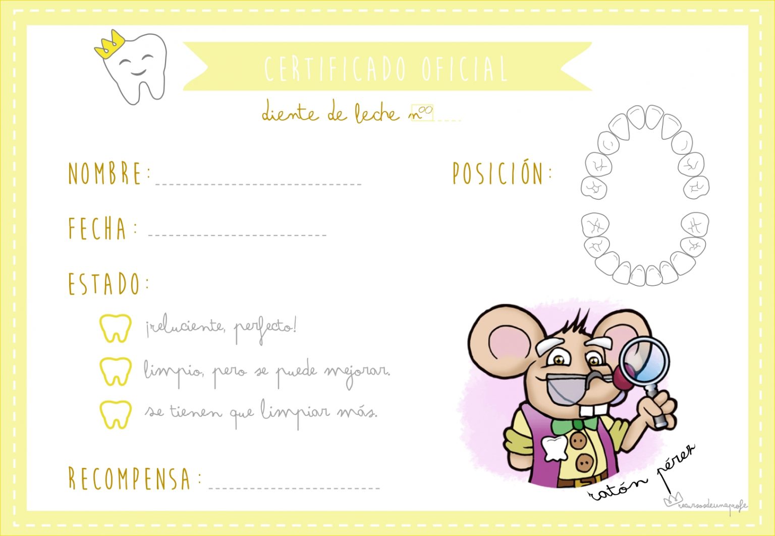 Descargable sobre el Ratoncito Pérez -Orientacion Andujar