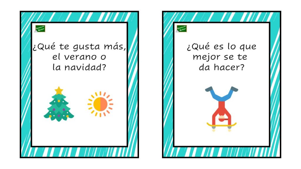 Tarjetas de conversación para romper el hielo los primeros días de ...